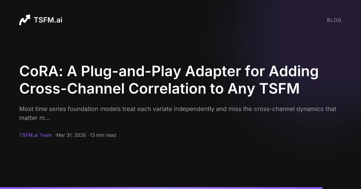 CoRA: A Plug-and-Play Adapter for Adding Cross-Channel Correlation to ...